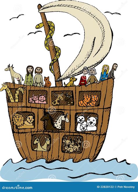 Arca de Noah ilustração do vetor Ilustração de animais 22820122
