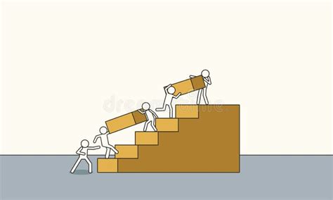 Business Progress Man And Woman Vector Success Challenge Employee