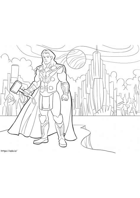 Avengers Thor Coloring Page