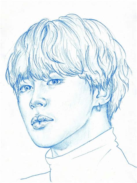 Jimin Fanart Kara Kalem Portre Kaleler Portre