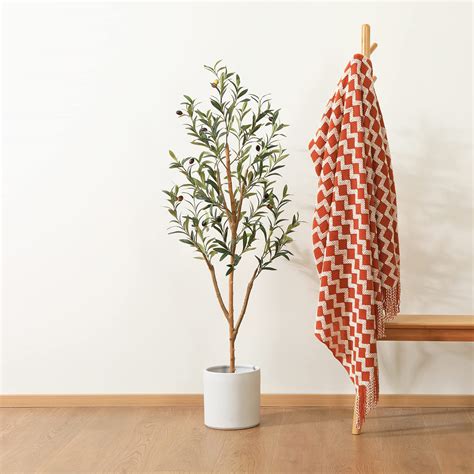 Snapklik Kazeila Artificial Olive Tree 4FT Tall Faux Silk Plant