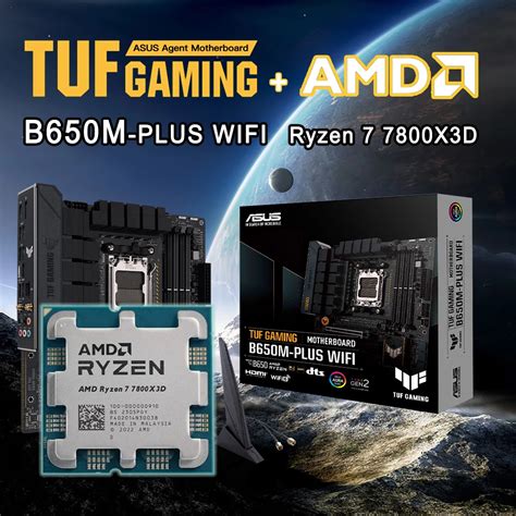 Novo AMD Ryzen 7 7800X3D R7 7800X3D CPU ASUS TUF GAMING B650M PLUS