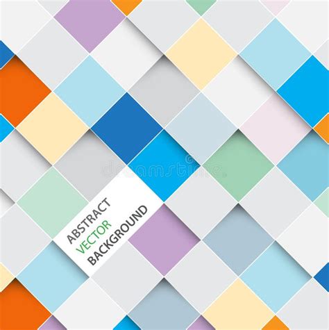Vector El Ejemplo Abstracto Del Fondo De Los Cuadrados La Plantilla