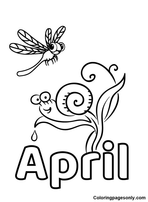 Animales lindos con páginas para colorear de abril Páginas para