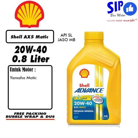 Jual Oli Shell Advance Ax Scooter W Liter Ml Oli Yamaha