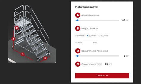 Configurador Plataformas Jormax F Brica De Escadas E Escadotes