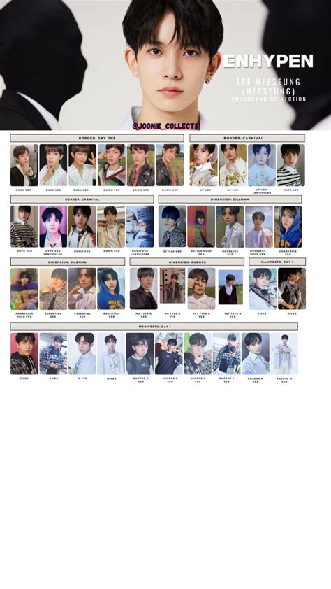 Heeseung Template Photo Card Template Photocard Photo Cards