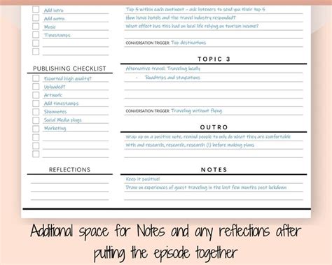 Podcast Planner EDITABLE Podcast Template Content Calendar Podcast