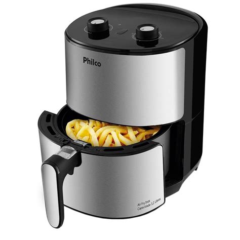 Fritadeira sem Óleo Philco Air Fryer PFR08PI 3 2 Litros Inox