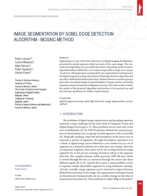 image segmentation using sobel edge detection and mosaic methods pdf image segmentation