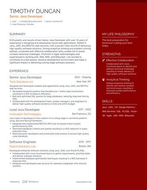 3 senior java developer resume examples and how to guide for 2024