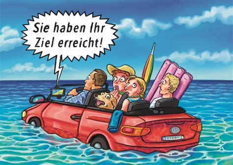 Shop Laguna Verlag 25027009 Postkarte Küsten Cartoons Ziel erreicht