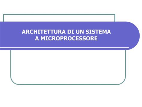 Pdf Architettura Di Un Sistema A Microprocessore Di Schema A