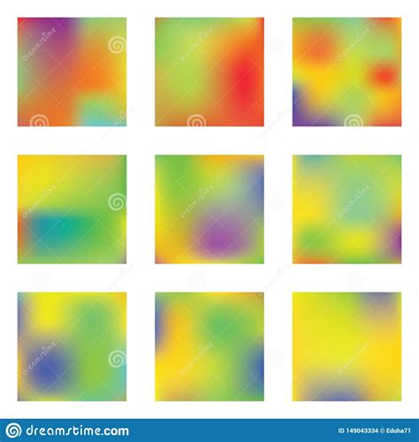 Gr Ficos Borrosos Brillantes De Diversas Combinaciones De Colores Y De
