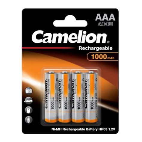 4 x Akku 1 2V 1000mAh Micro AAA HR03 NiMH 1 2 Volt für Telefon Siemens