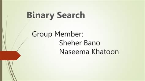 binary search pptx
