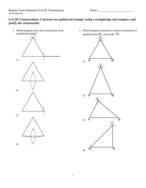g g 20 constructions construct an equilateral triangle using a