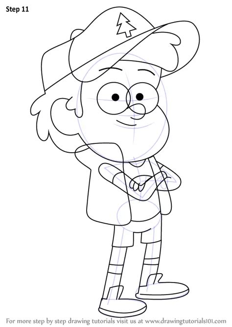 How To Draw Dipper Pines From Gravity Falls Gravity Falls Step By