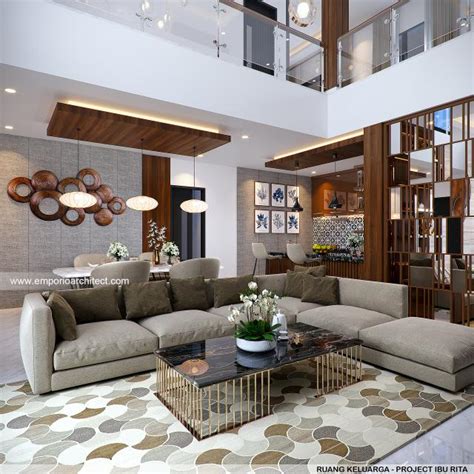 Desain Ruang Keluarga 2 Rumah Klasik 4 5 Lantai Di PIK Jakarta Utara