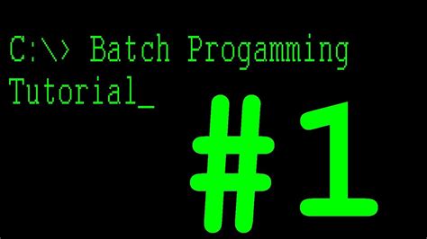 006 batch programming tutorial 1 the bare basics youtube
