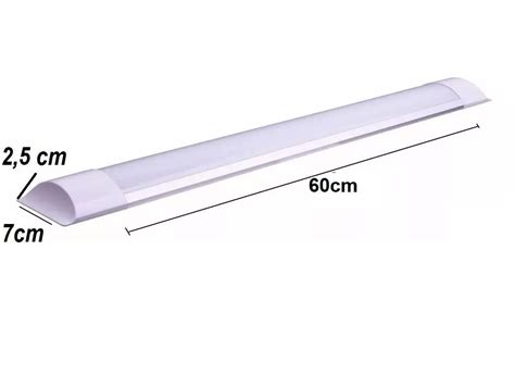 Kit L Mpada Lumin Ria Led Slim Fit Cm Base Calha Integrada