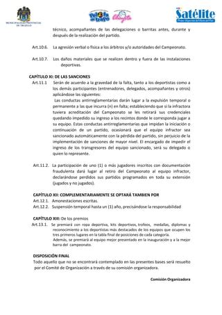 Bases Pelota De Trapo 2018 PDF Descarga Gratuita