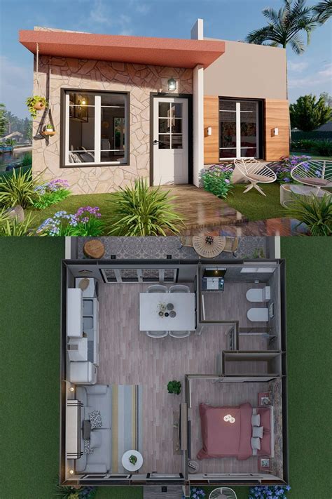 Plano de casa de 6x6 metros Casas pequeñas Casas Planos de casas