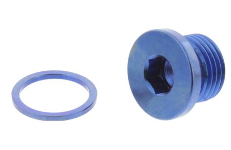 TAPPO DI SCARICO OLIO MAGNETICO JMP M16X1 50 10MM TITANIO BLU