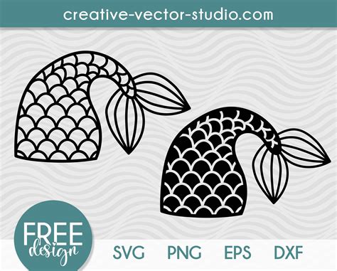 Free Mermaid Tail SVG PNG DXF EPS Creative Vector Studio