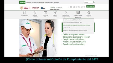 C Mo Descargar Mi Opinion De Cumplimiento Del Sat Youtube