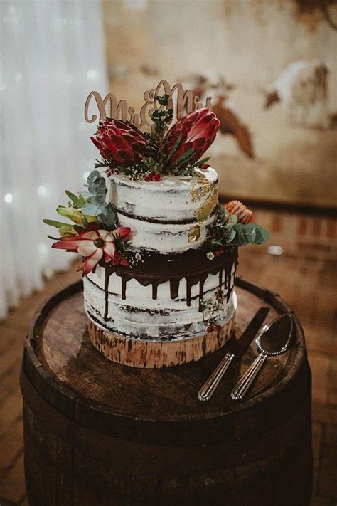 30 Naked And Semi Naked Wedding Cakes We Love Wedding Cake Rustic