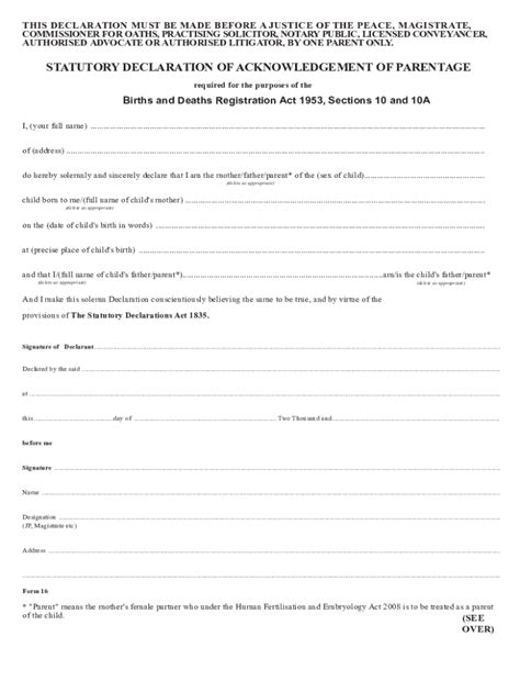 Declaration Of Parentage Fill Out Sign Online DocHub