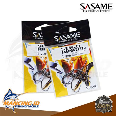 Sasame Carbon Seigo Ringed F 709 Pancing Mata Kail Hook Made In Japan
