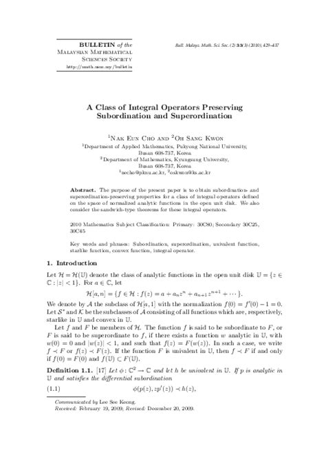 pdf a class of integral operators preserving subordination and superordination for meromorphic