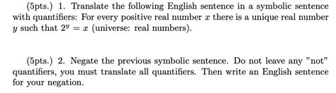 solved spts 1 translate the following english sentence in symbolic sentence with quantifiers