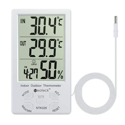Neoteck Thermo hygromètre Thermomètre Hygromètre Numérique LCD