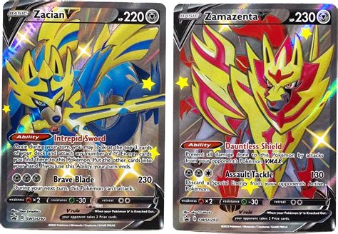 Zacian V Zamazenta V Pokemon Black Star Promo Card Lot SWSH292