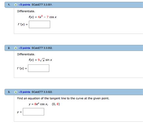 solved differentiate f x 4x 9 7 cos x f x