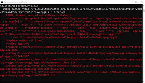 Python Install Odoo From Sourcce Error Pg Config Executable Not