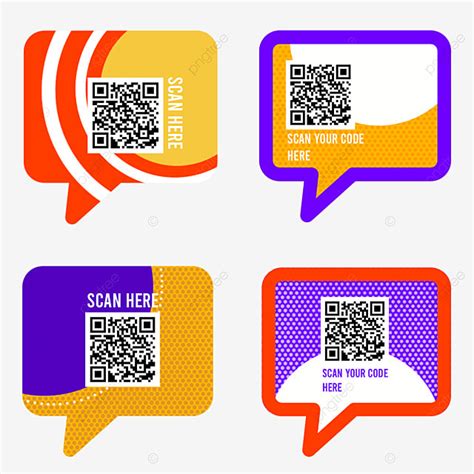 Qr Code Label PNG Picture Bright Color Nuance Qr Code Label Design