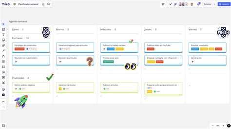Planificador semanal Cómo hacerlo y ejemplos Miro