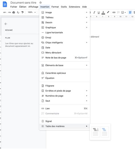 Comment Cr Er Un Sommaire Sur Google Docs Tout Sur Google