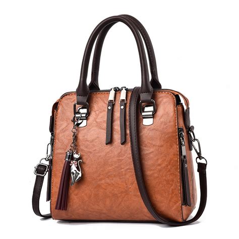 Bolsa Feminina Tiracolo Transversal De Couro Grande Capacidade Coreana