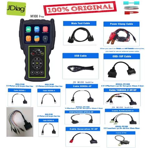 Jual JDiag M100 Pro Paket Universal Honda Yamaha Kawasaki Suzuki Scaner