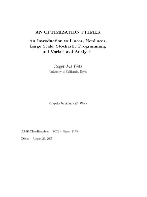 an optimization primer pdf mathematical optimization polynomial