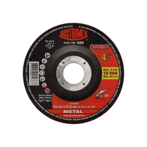Disco Desbaste Metal T27 560 Austromex 4 1 2X1 4X7 8 Ferreterias Calzada