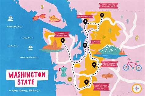 Road Map Of Washington State London Top Attractions Map