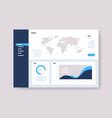 Data Dashboard Modern Infographic Ui Interface Vector Image