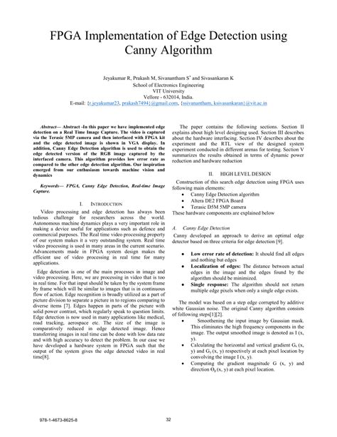 pdf fpga implementation of edge detection using canny algorithm