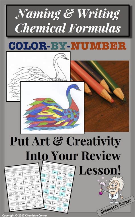 Naming And Writing Chemical Formulas Coloring Worksheet Free